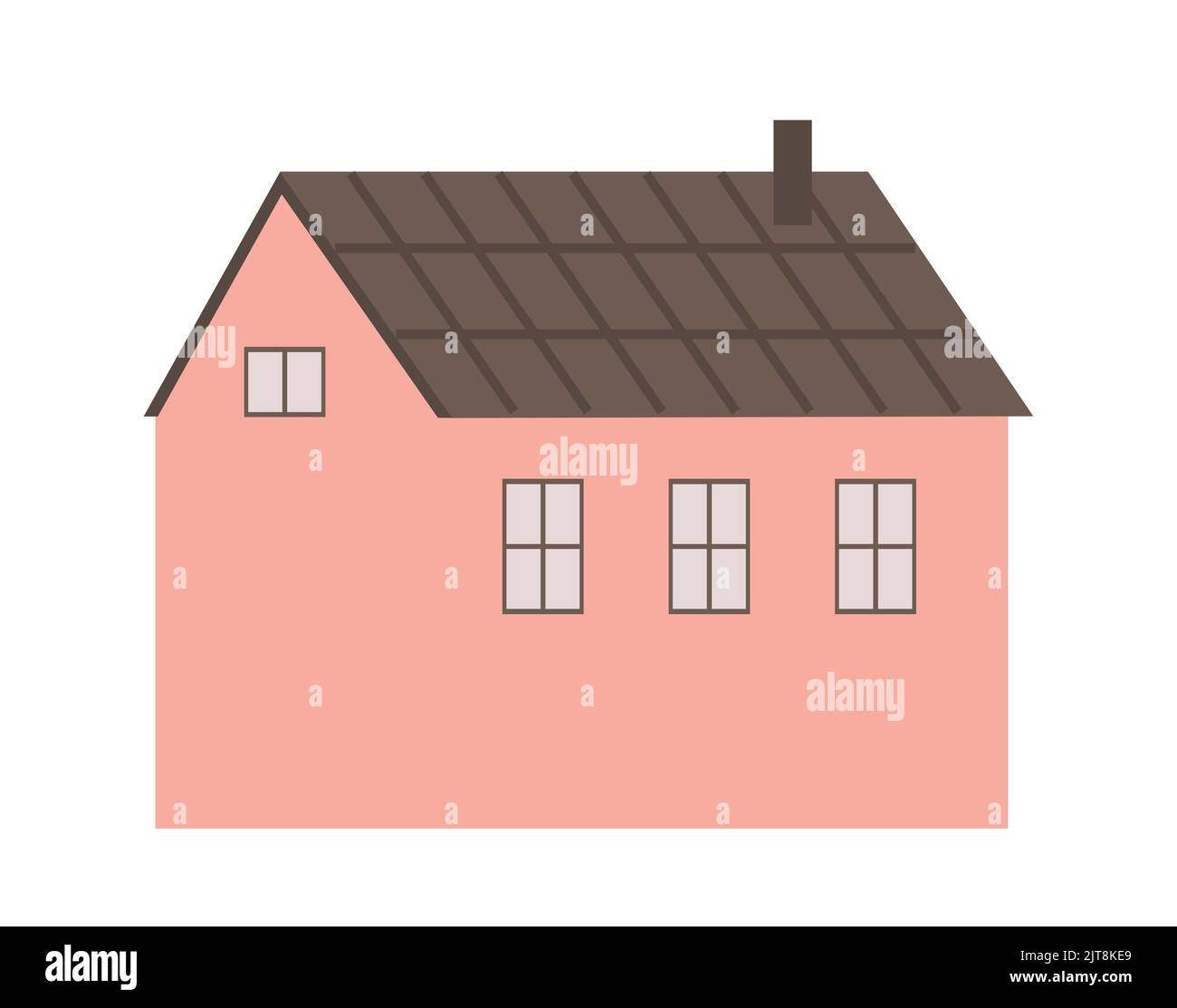 The little pink house Stock Vector Images - Alamy