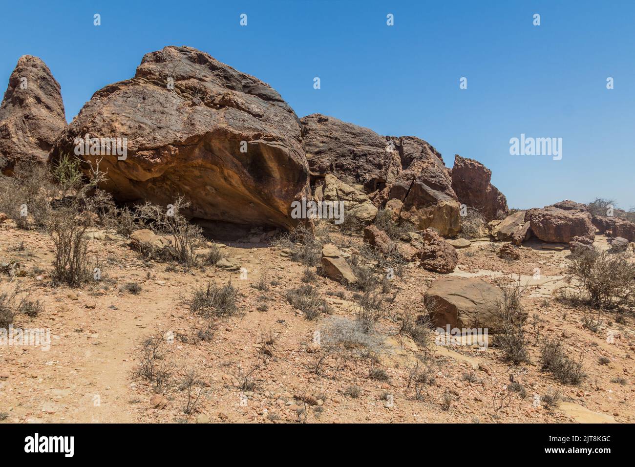 Landscape around Laas Geel rock paintings, Somaliland Stock Photo - Alamy