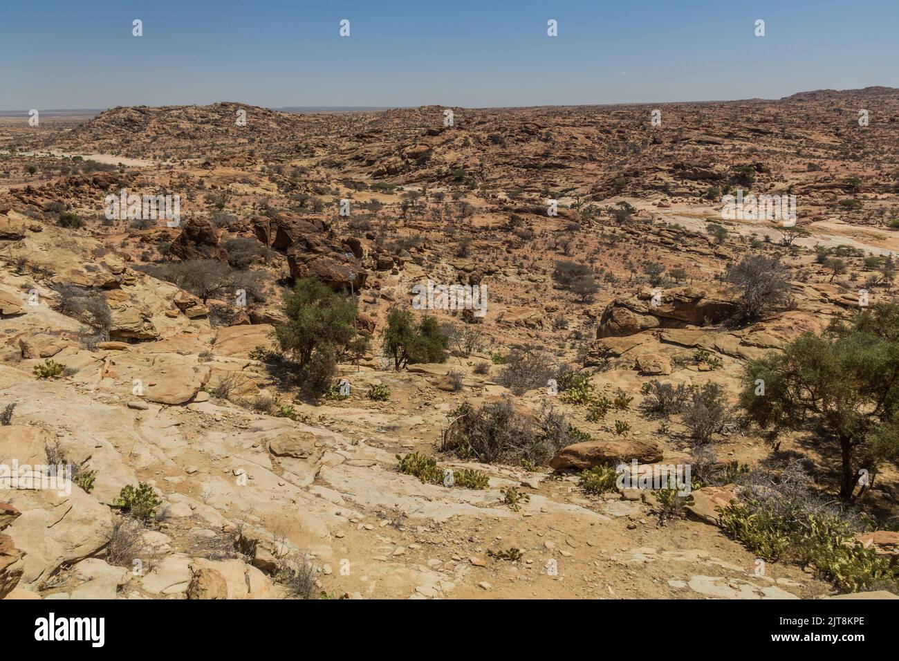 Landscape around Laas Geel rock paintings, Somaliland Stock Photo - Alamy