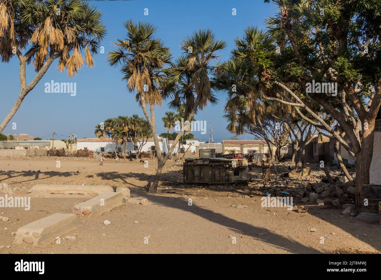 Streets in the center of Tadjoura, Djibouti Stock Photo - Alamy