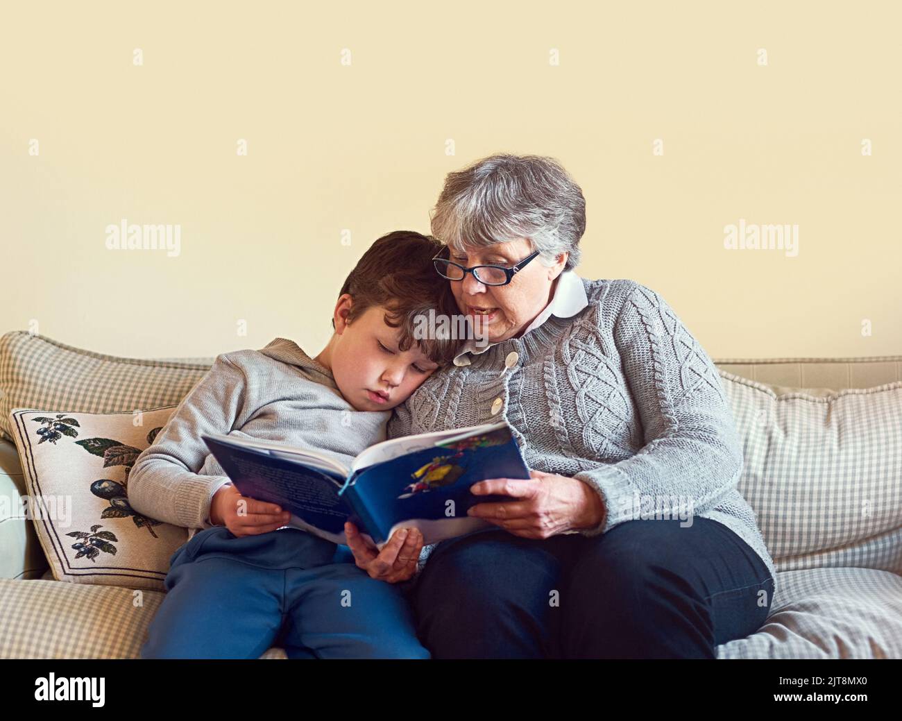 Gran is the one always telling him so many stories. a grandmother ...