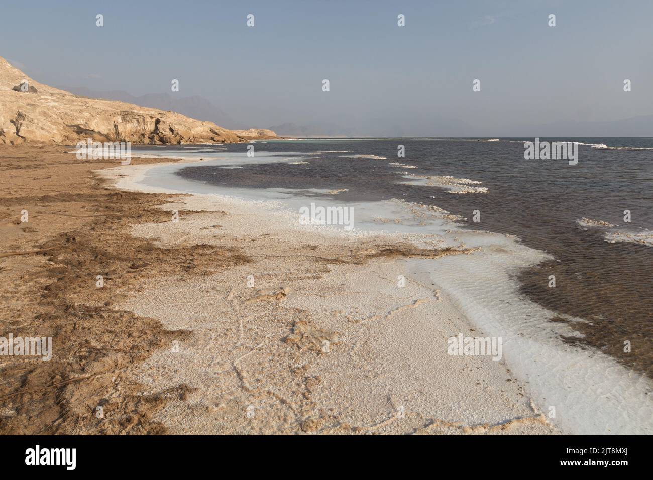 Coast of saline lake Assal in Djibouti Stock Photo - Alamy