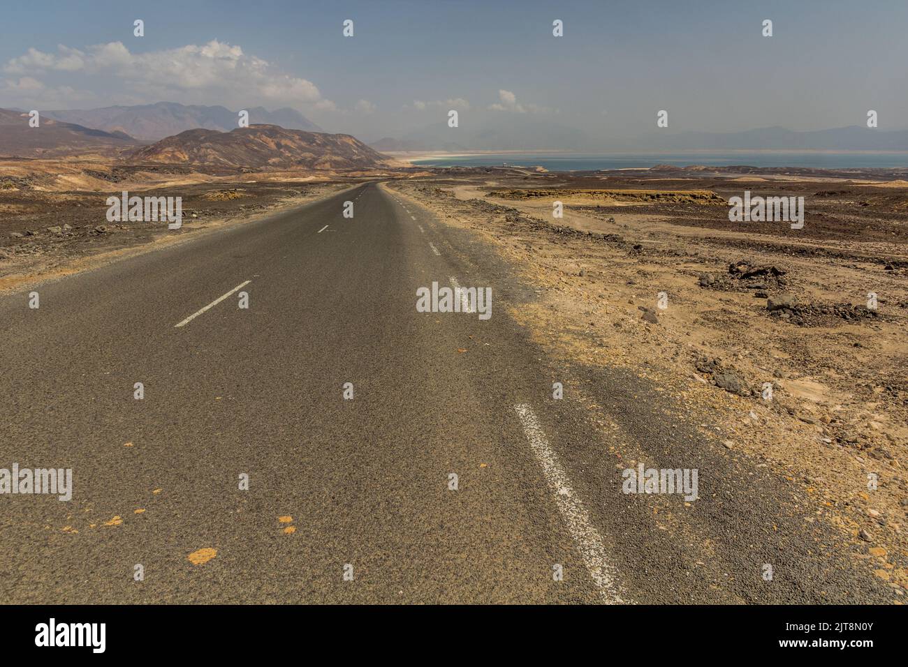 Road to lake Assal in Djibouti Stock Photo - Alamy
