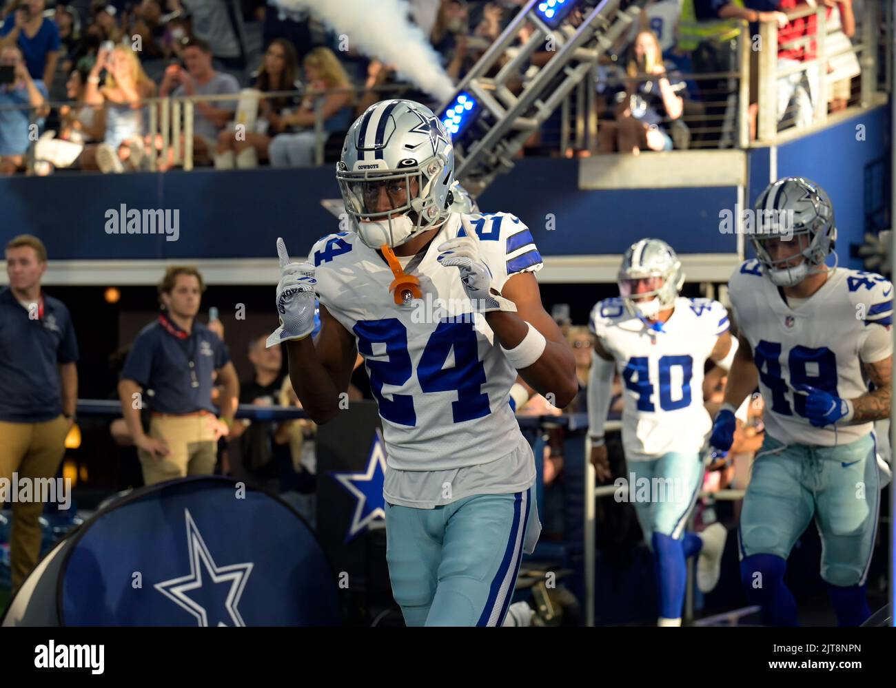 August 26 2022: Dallas Cowboys safety Israel Mukuamu (24) jogs on the ...