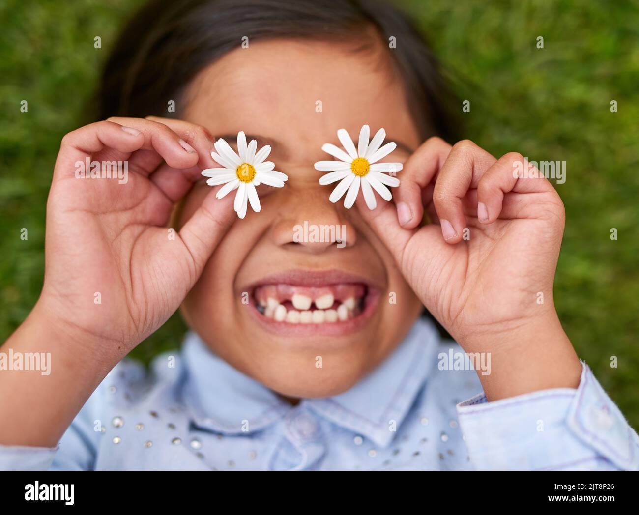 Little Girl Covering Her Eyes