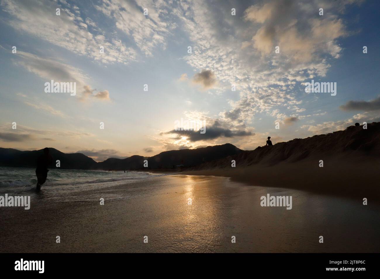 Sunset at Grumari Beach, Rio de Janeiro, Brazil Stock Photo - Alamy