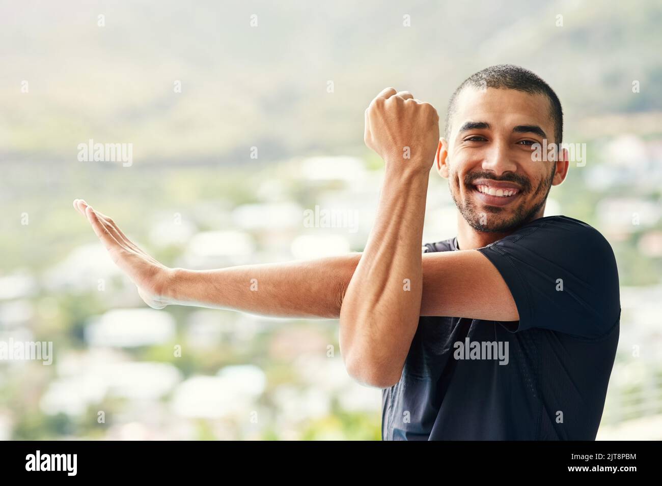 Im about to reach an all-new fitness level. Portrait of a sporty young ...