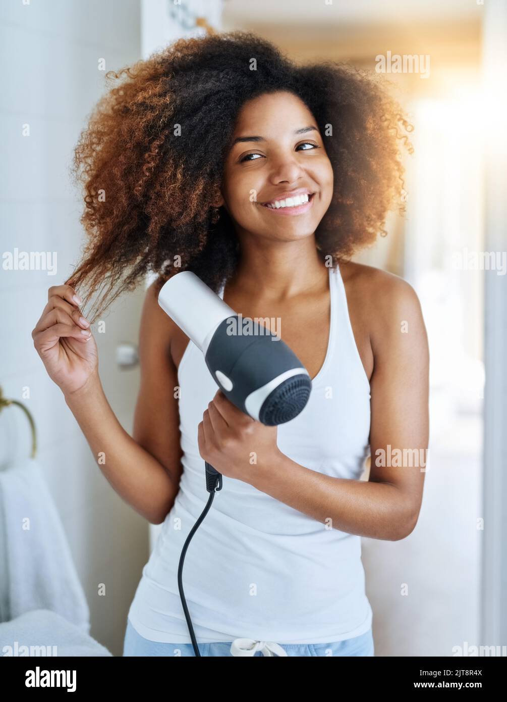 Woman drying hi-res stock photography and images - Alamy