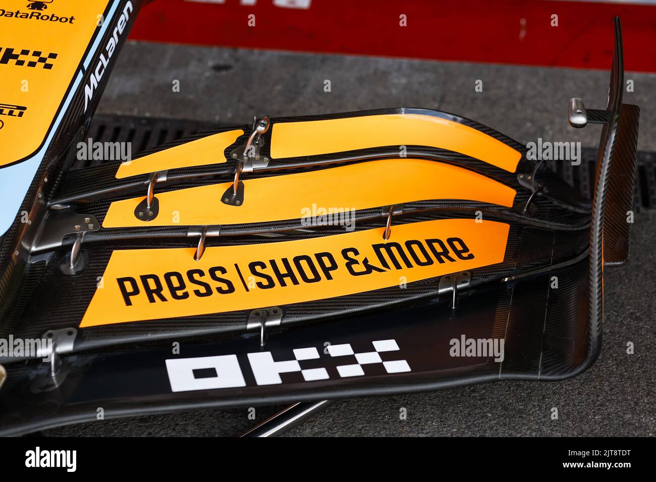 Spa, Belgium. 28th Aug, 2022. Front wing, McLaren F1 Team MCL36 ...
