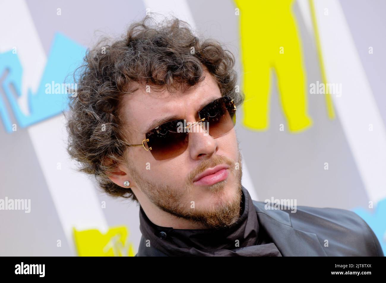 Jack Harlow walking on the black carpet at the 2022 MTV Video Music ...