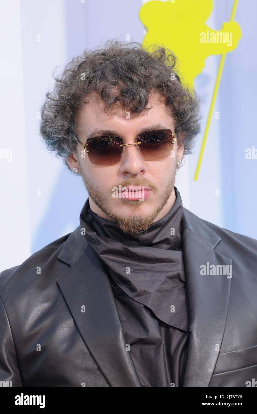 Jack Harlow walking on the black carpet at the 2022 MTV Video Music ...