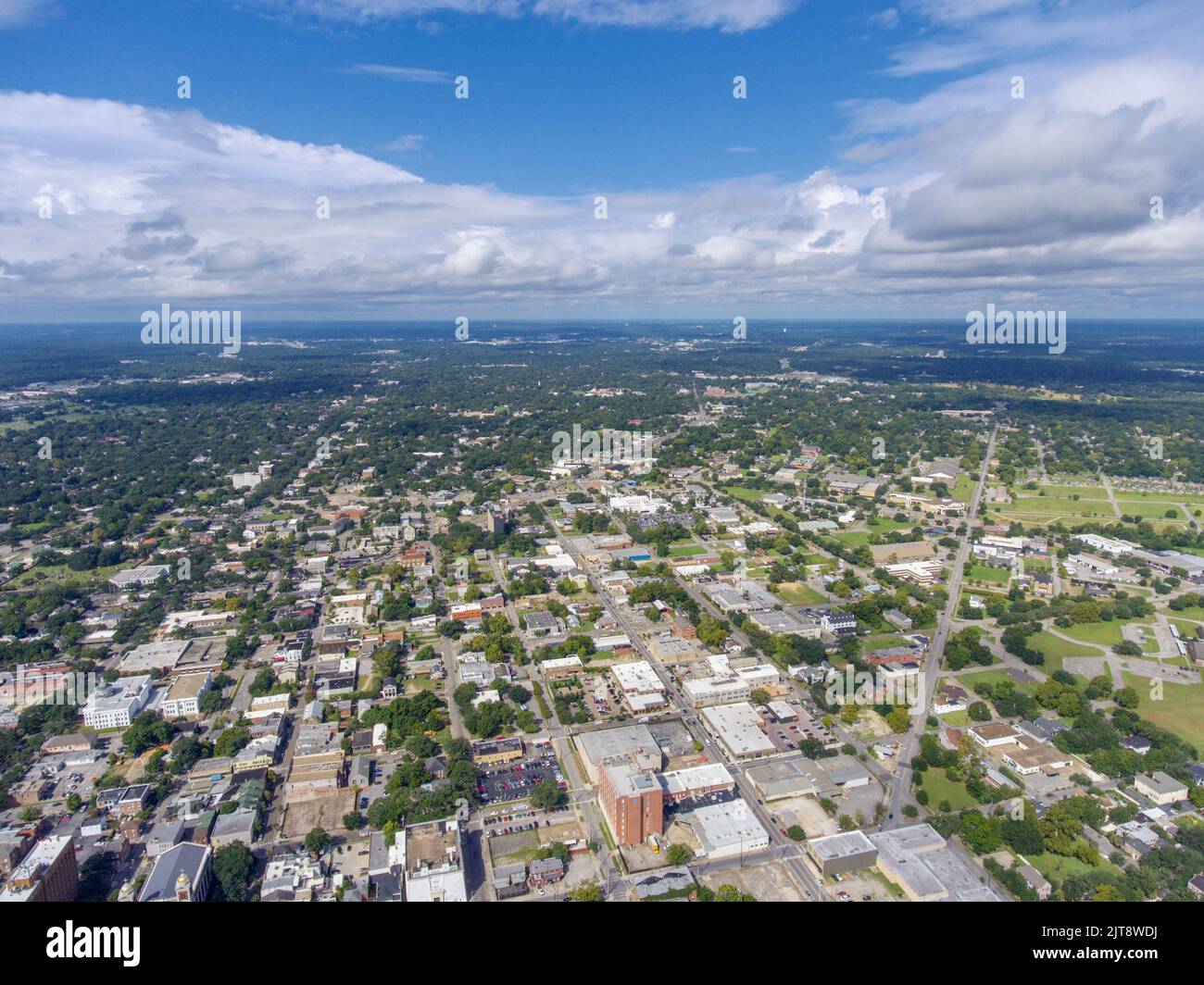 Aerial view of the west side of downtown Mobile, Alabama Stock Photo ...