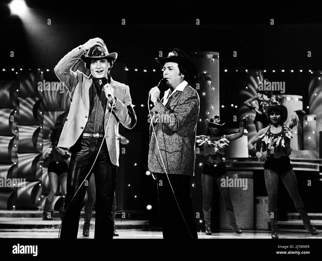 Mickey Gilley and Rex Smith on Solid Gold, 1982 Credit: Ron Wolfson ...