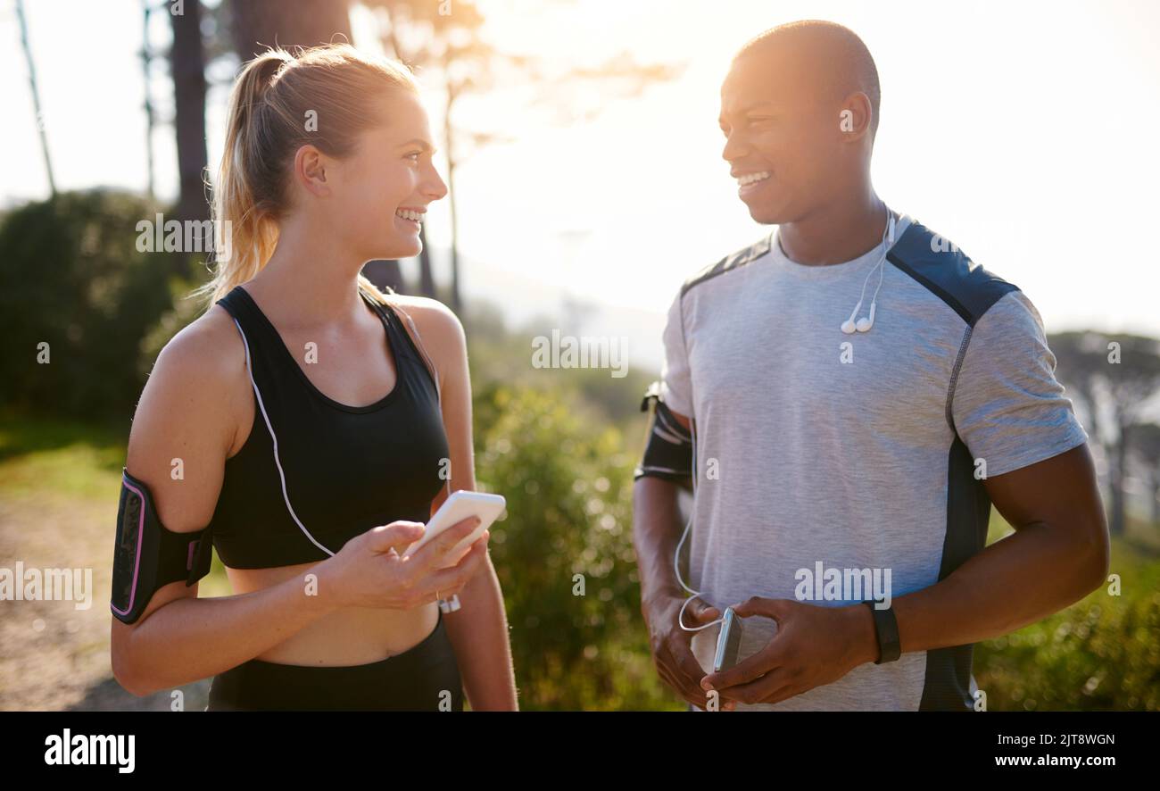 Couple fitness tracker hi-res stock photography and images - Alamy