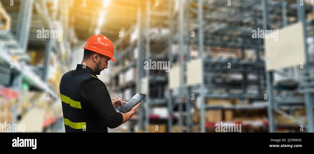 digital internet network iot Smart logistics Warehouse management ...