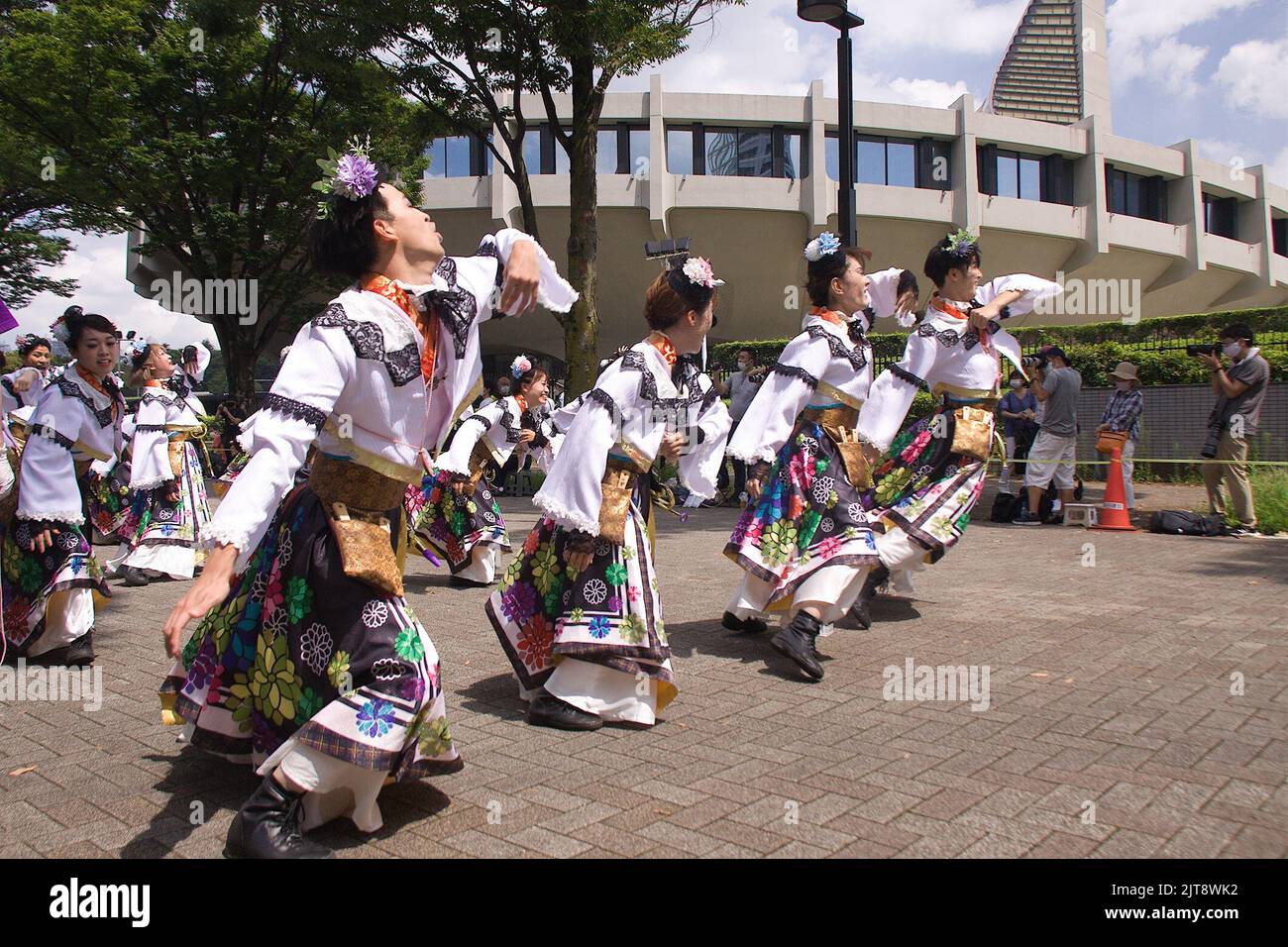 Team dance performance, August 27, 2022, Tokyo, Japan - Event: Harajuku ...