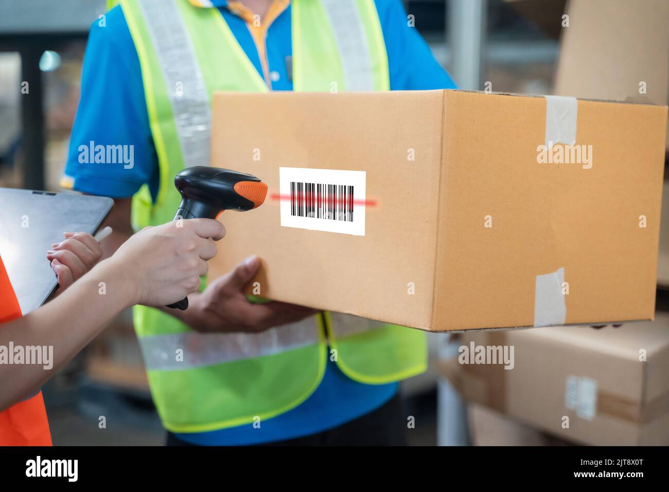 woman manager professional smiling of warehouse logistic worker job ...