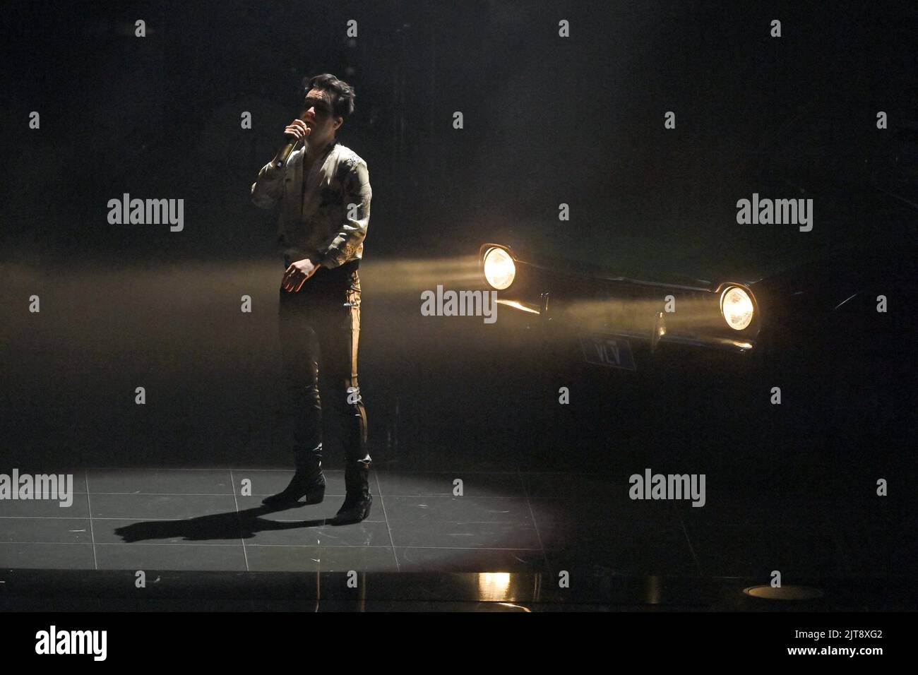 Panic! at the Disco performs on stage at the MTV Video Music Awards ...