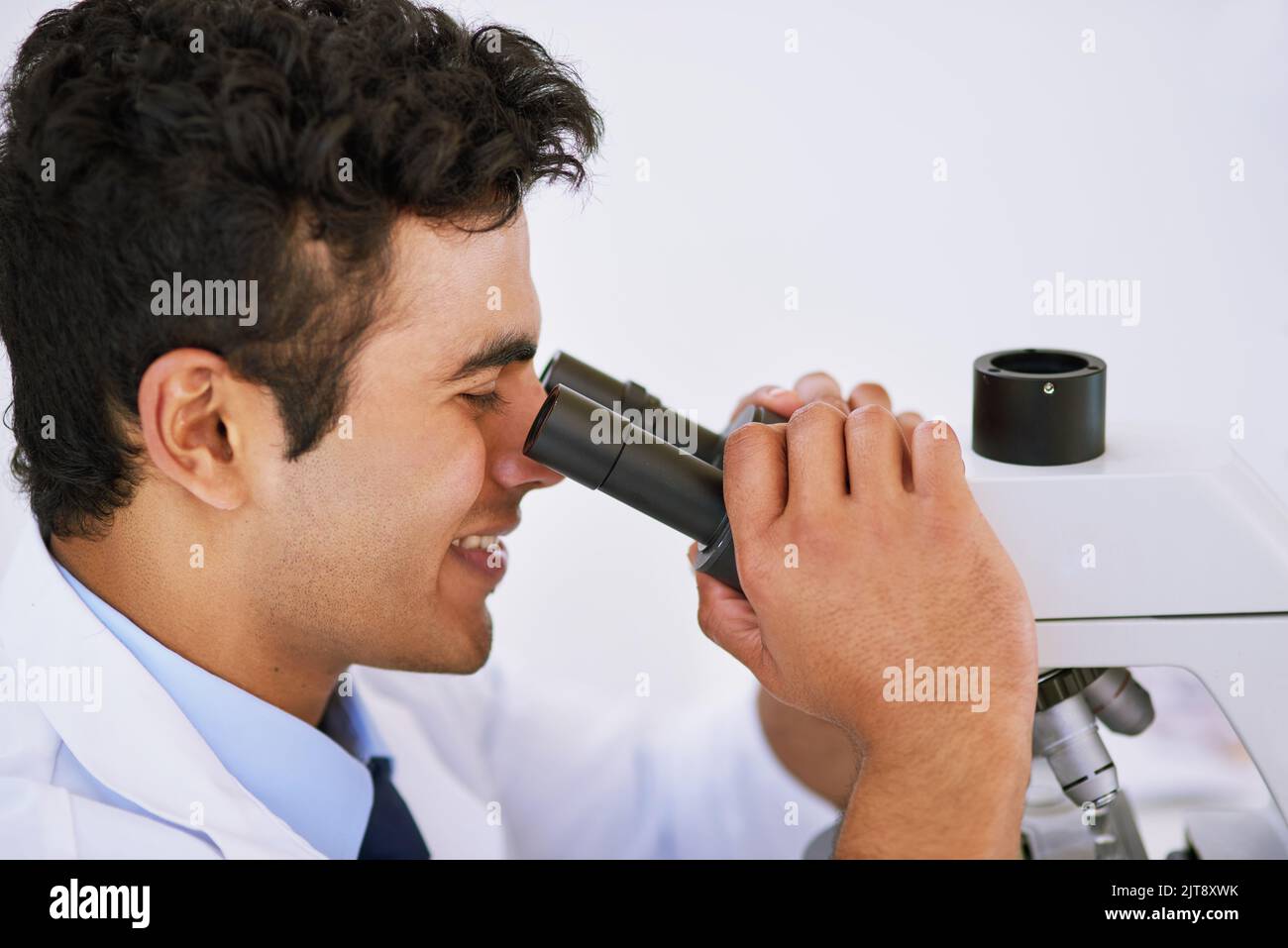 Technician men microscope natural hi-res stock photography and images ...
