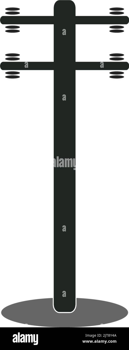 electric pole logo design vector illustration Stock Vector Image & Art ...