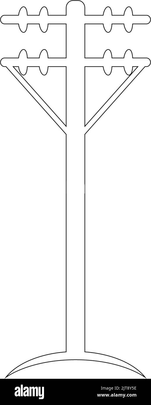 electric pole logo design vector illustration Stock Vector Image & Art ...