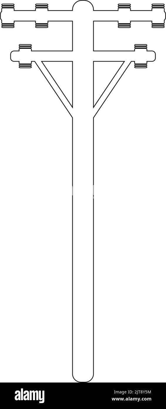 electric pole logo design vector illustration Stock Vector Image & Art ...