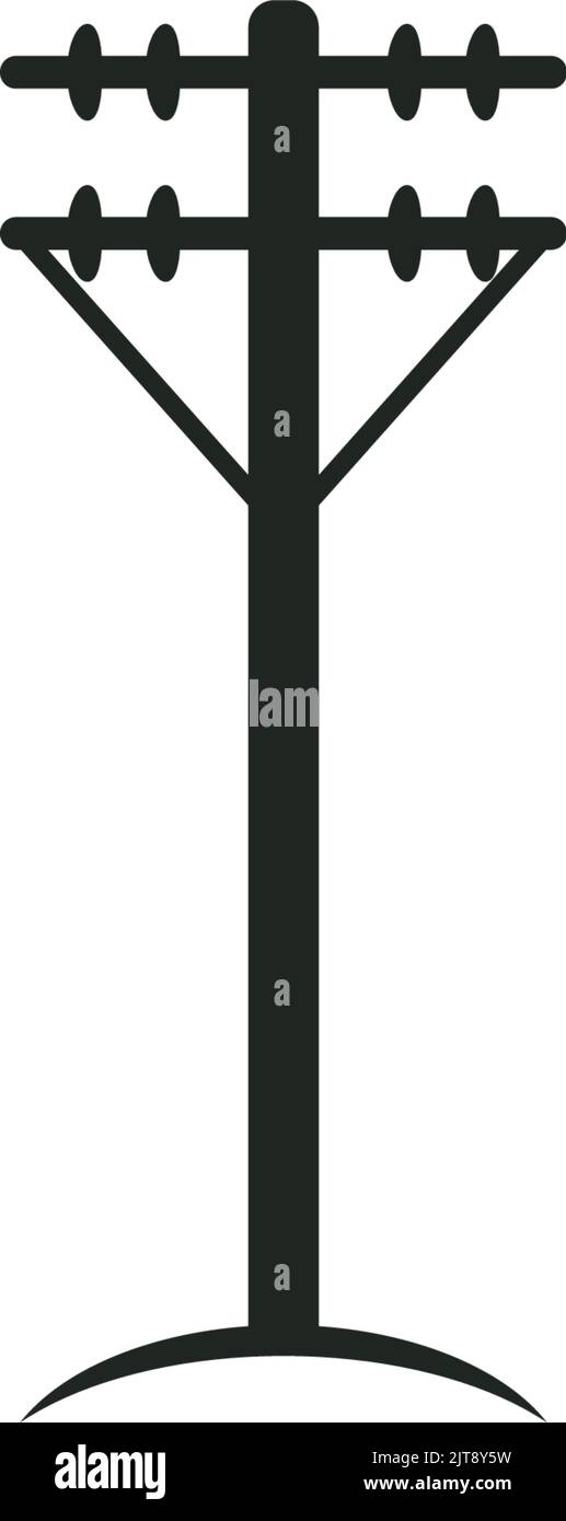 electric pole logo design vector illustration Stock Vector Image & Art ...
