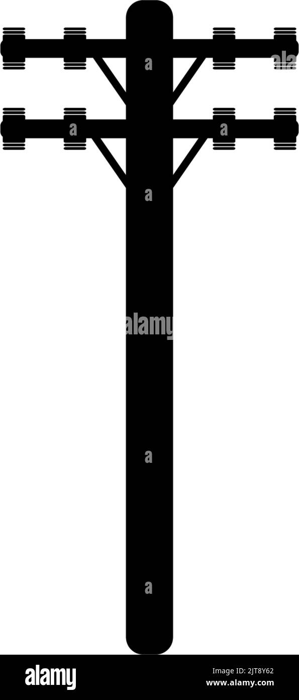 electric pole logo design vector illustration Stock Vector Image & Art ...