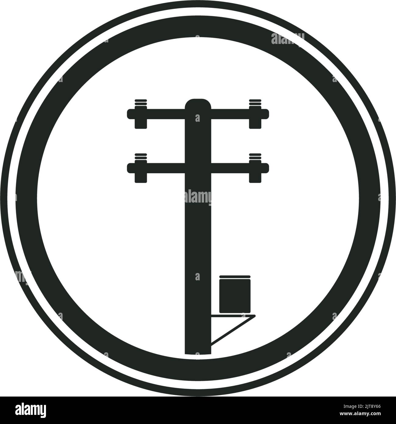 electric pole logo design vector illustration Stock Vector Image & Art ...