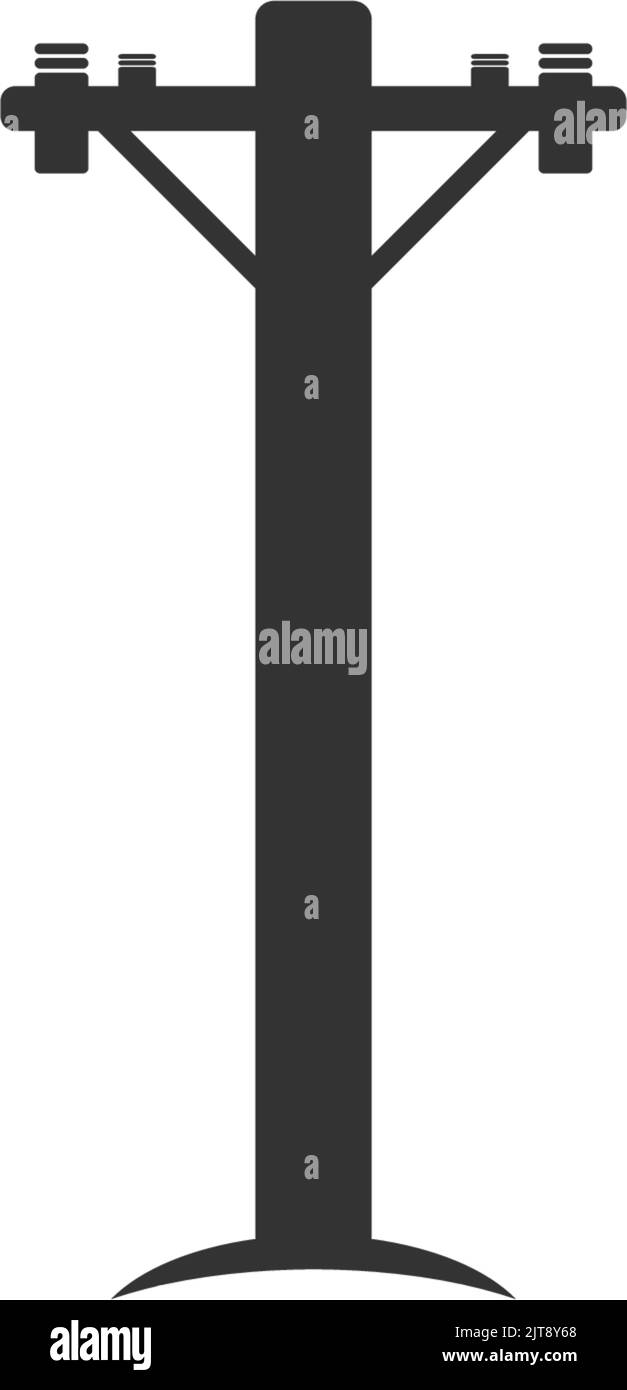 electric pole logo design vector illustration Stock Vector Image & Art ...