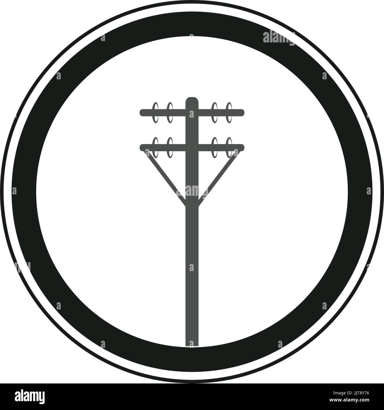 electric pole logo design vector illustration Stock Vector Image & Art ...