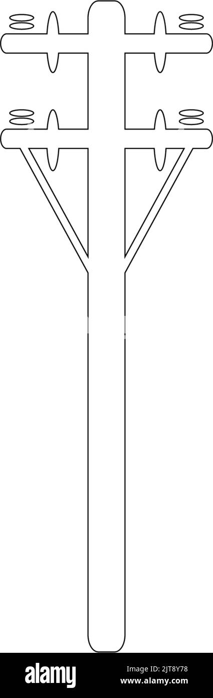 electric pole logo design vector illustration Stock Vector Image & Art ...