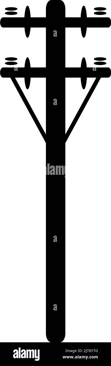 electric pole logo design vector illustration Stock Vector Image & Art ...