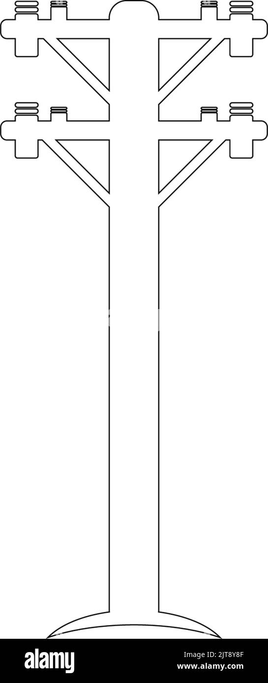 electric pole logo design vector illustration Stock Vector Image & Art ...