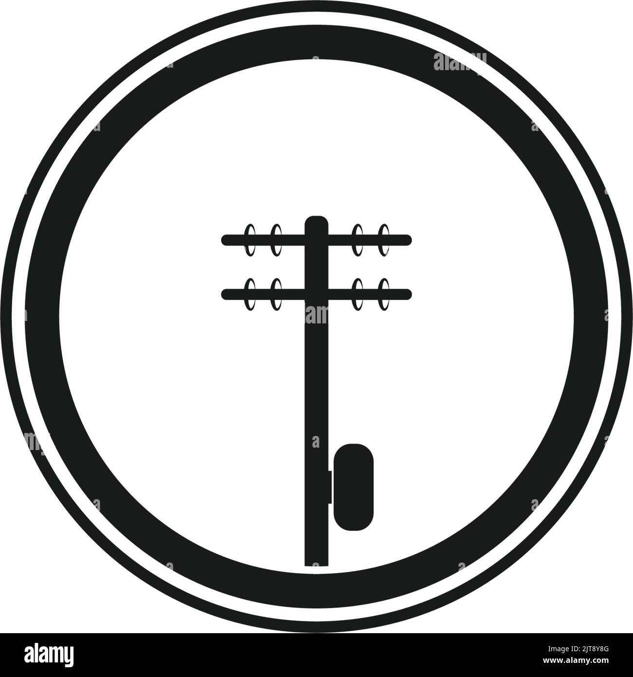 electric pole logo design vector illustration Stock Vector Image & Art ...