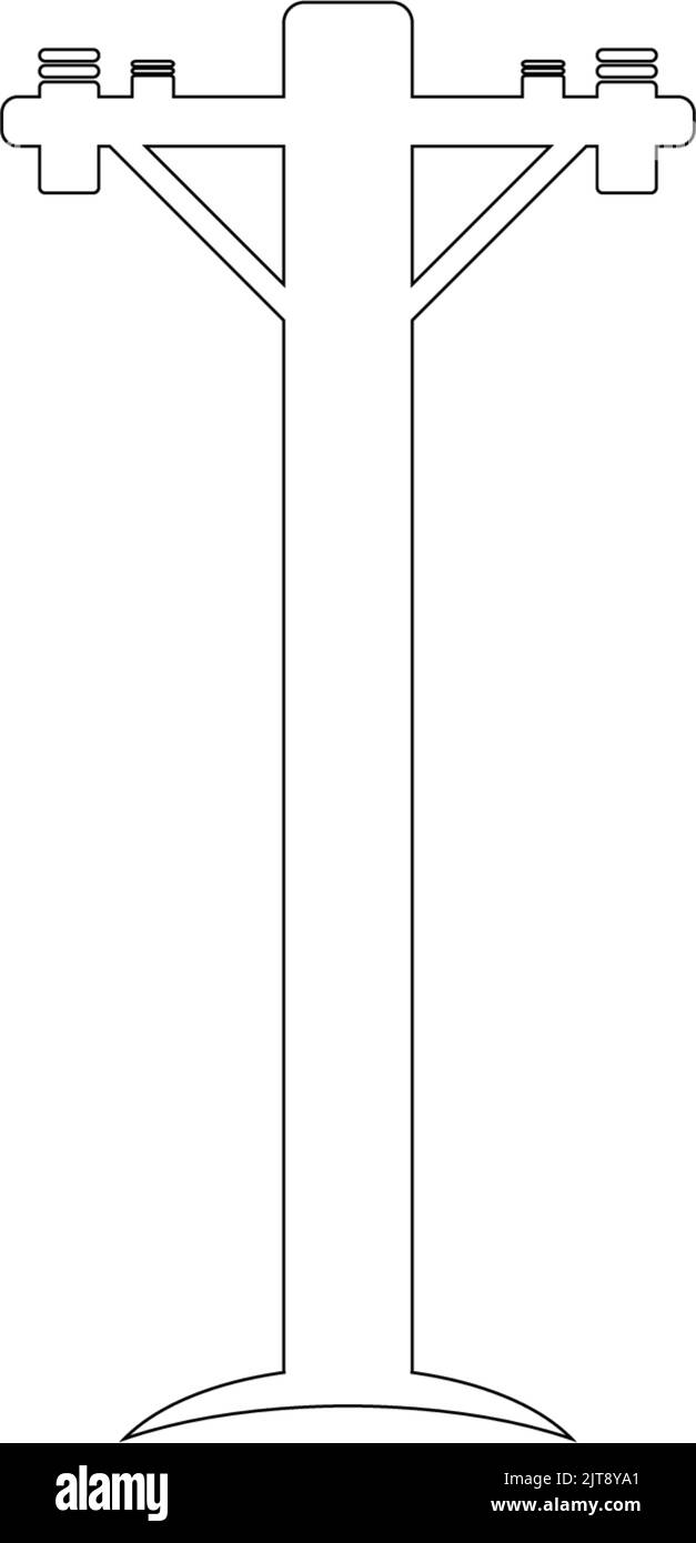 electric pole logo design vector illustration Stock Vector Image & Art ...