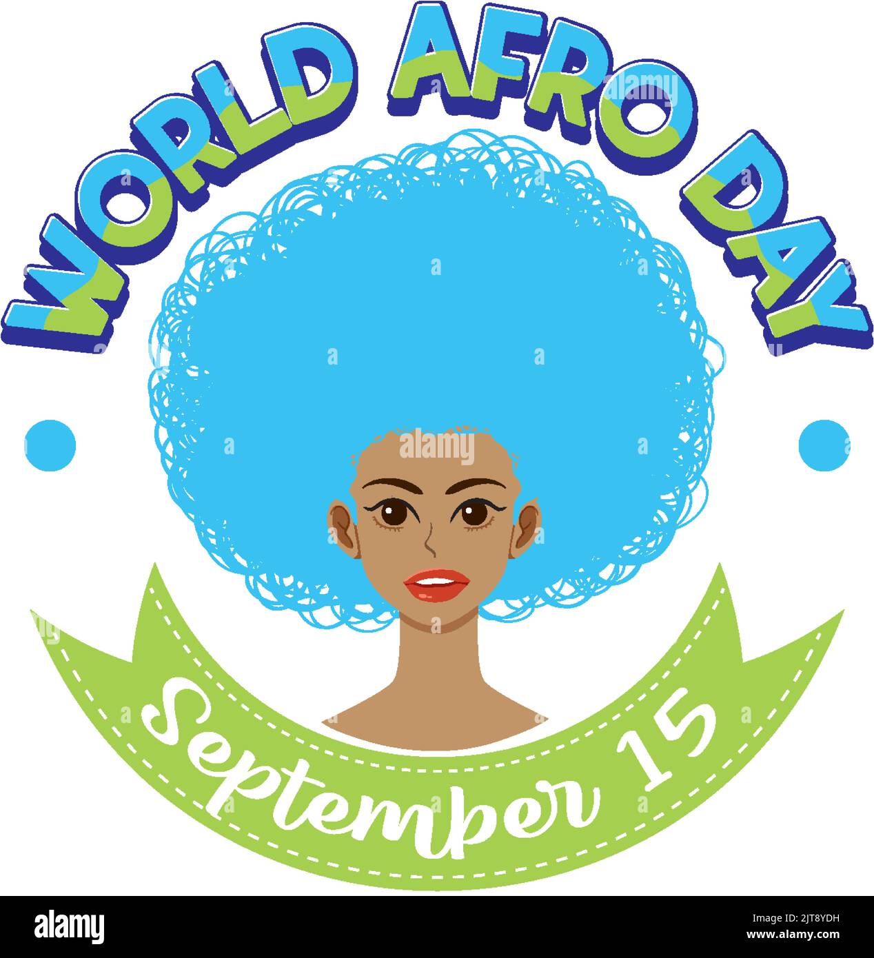 World Afro Day September 15 Banner Design illustration Stock Vector ...