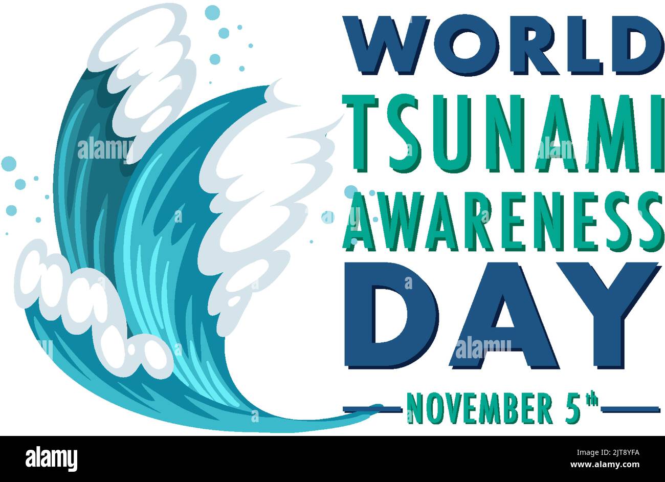 World Tsunami Awareness Day Banner Design illustration Stock Vector ...