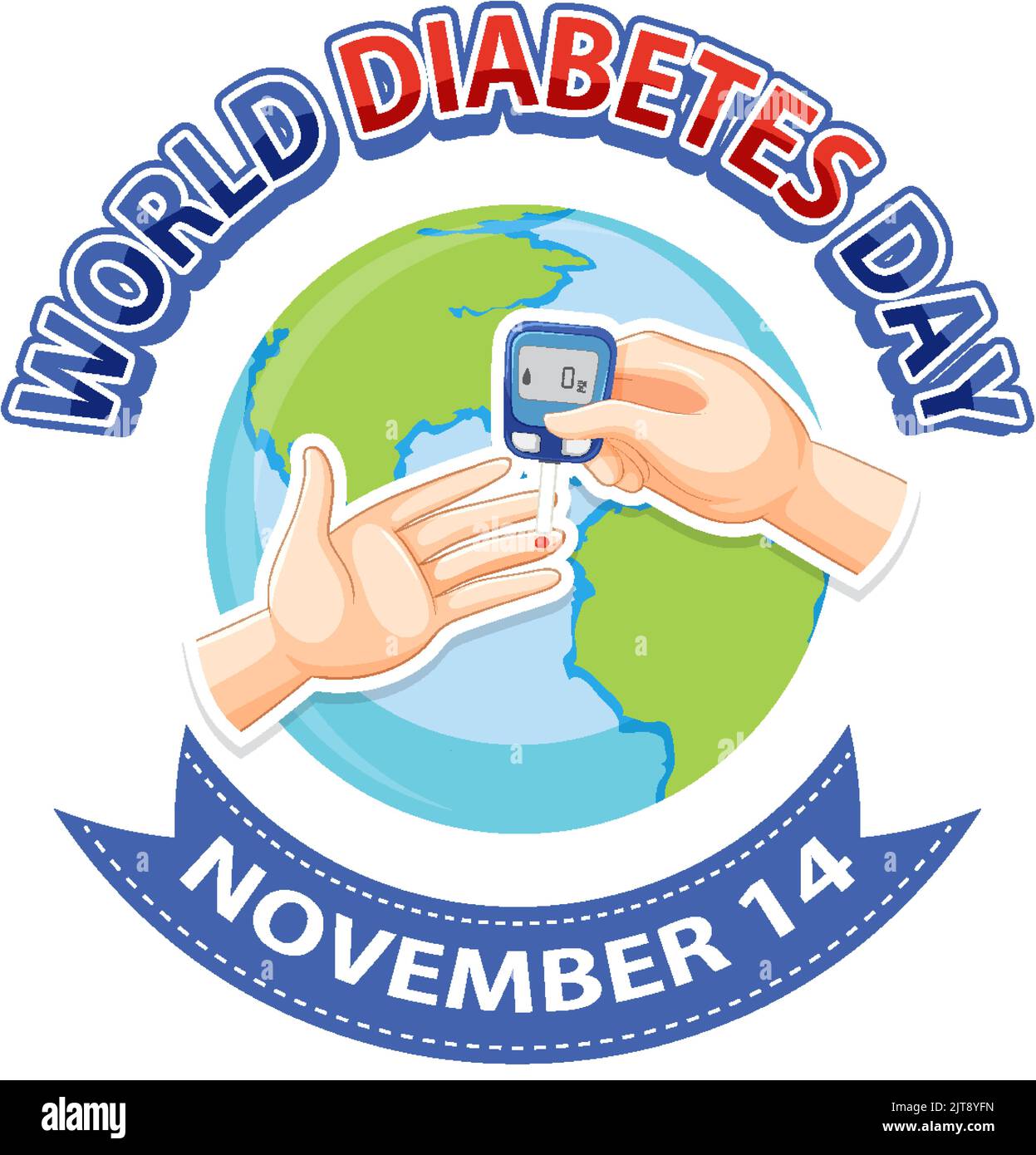 World Diabetes Day Logo Design illustration Stock Vector Image & Art ...