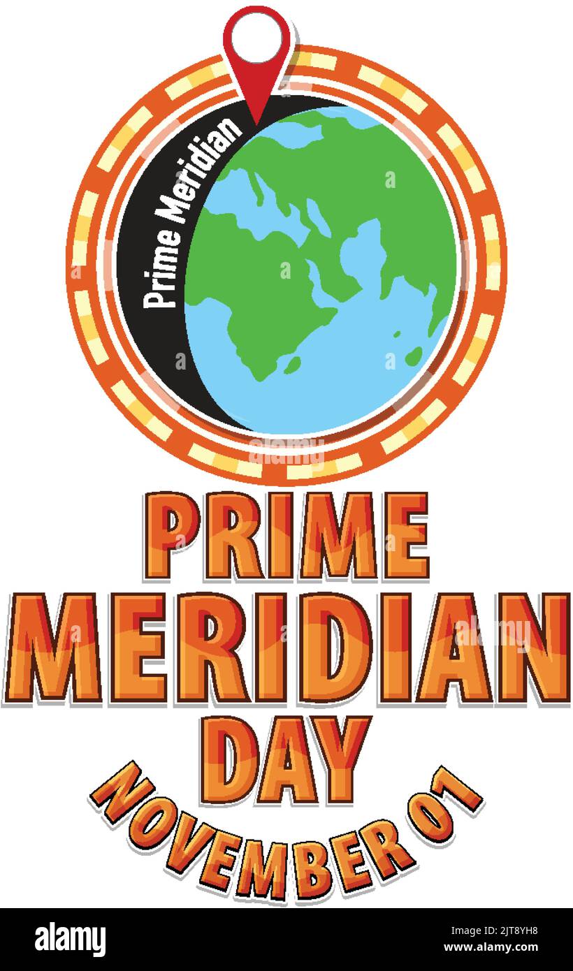 Prime Meridian Day Logo Concept illustration Stock Vector Image & Art ...