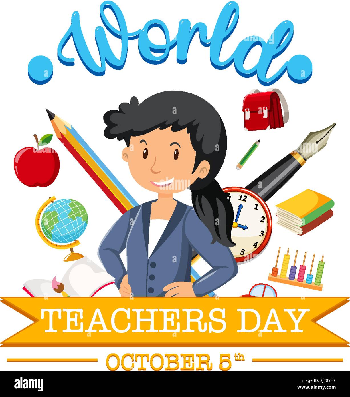 World Teachers Day Poster Design illustration Stock Vector Image & Art ...