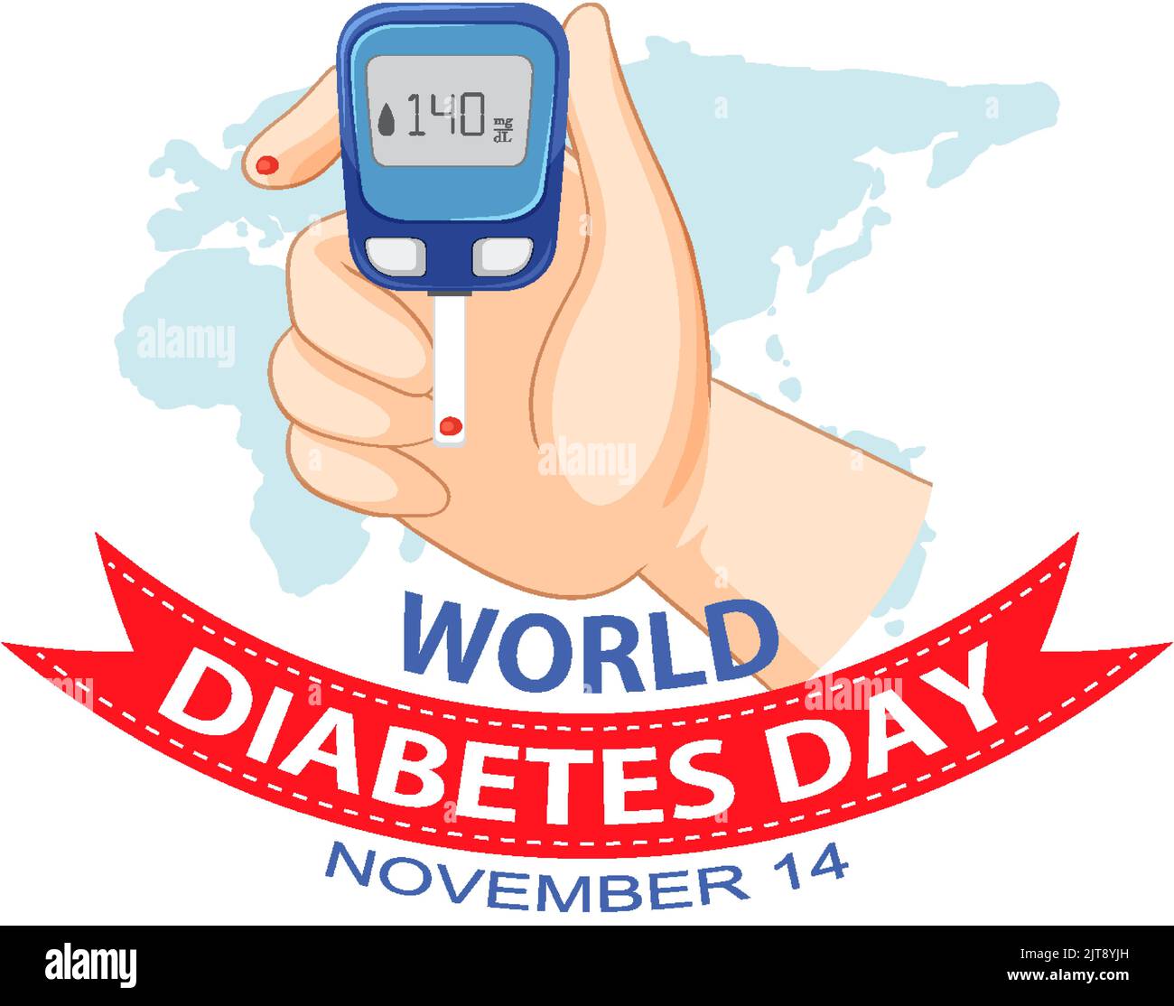 World Diabetes Day Logo Design illustration Stock Vector Image & Art ...