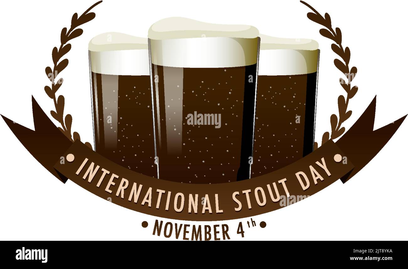 International Stout Day Banner Design illustration Stock Vector Image ...