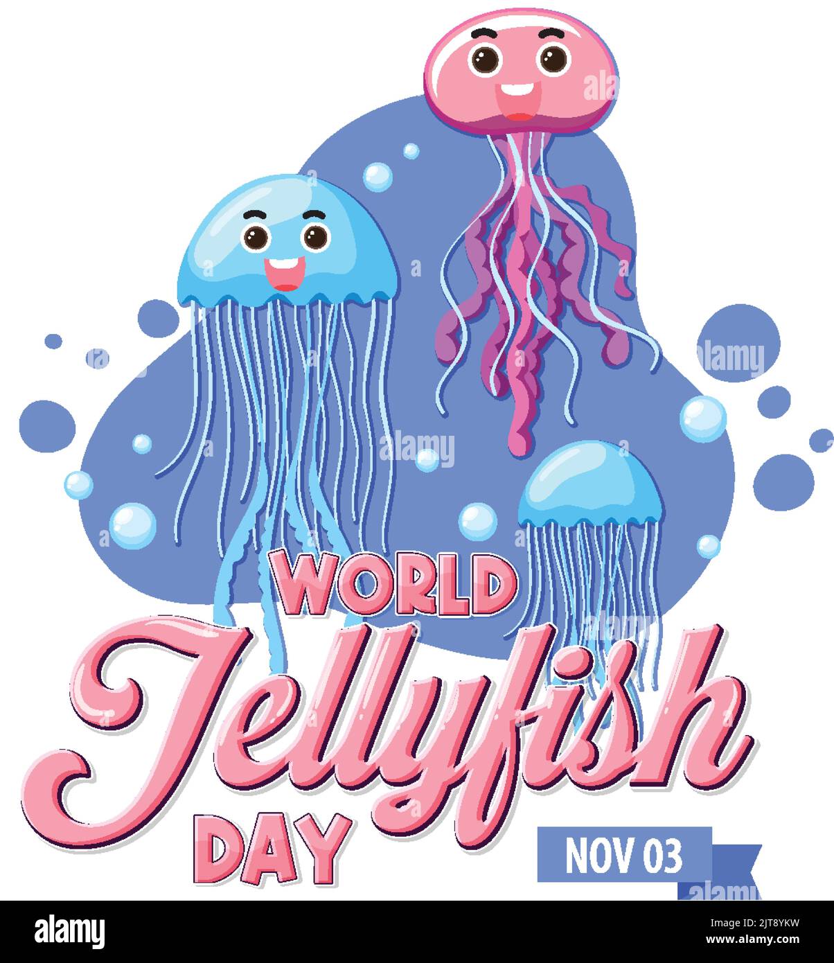 World Jellyfish Day Banner Design illustration Stock Vector Image & Art ...