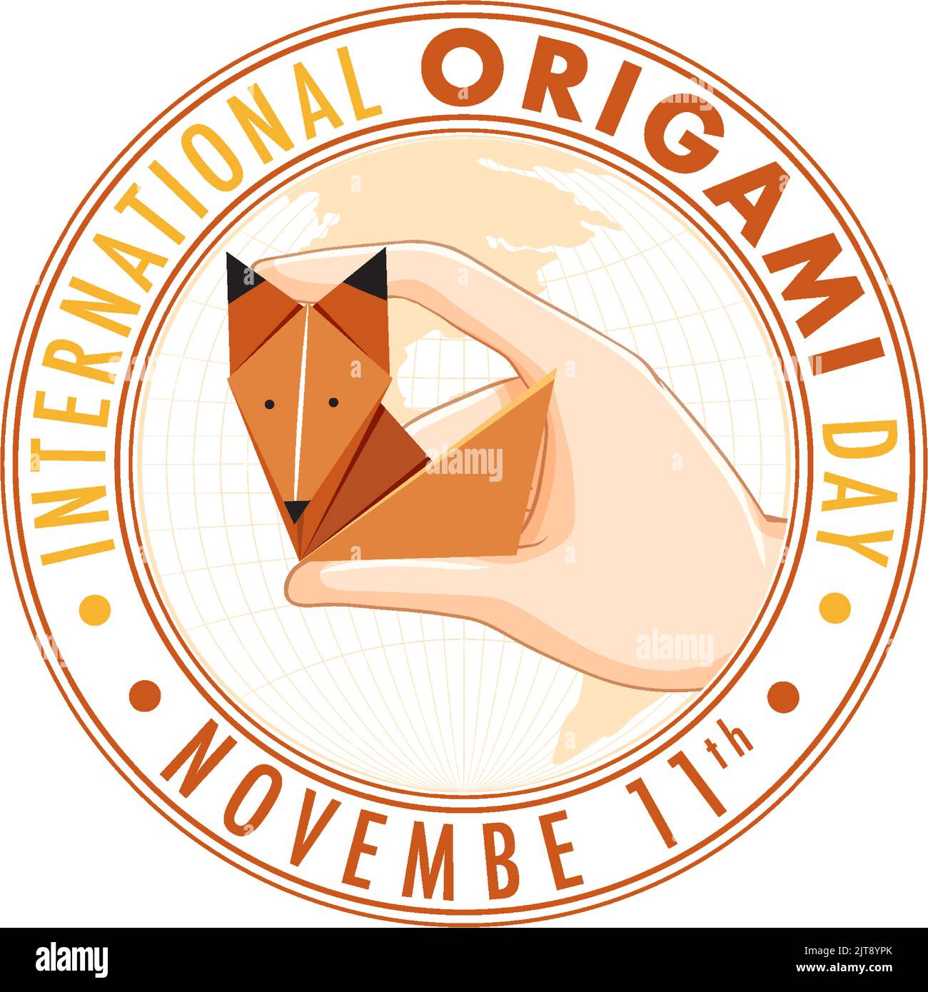 International Origami Day Logo Design illustration Stock Vector Image ...