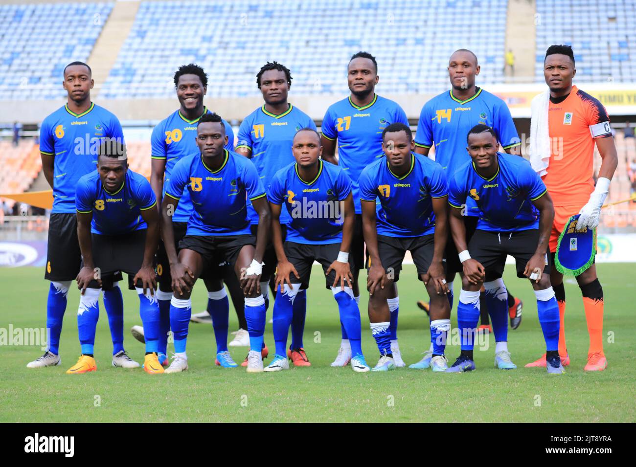 Dar Es Salaam, Tanzania. 28th Aug, 2022. Players of Tanzania pose for a ...