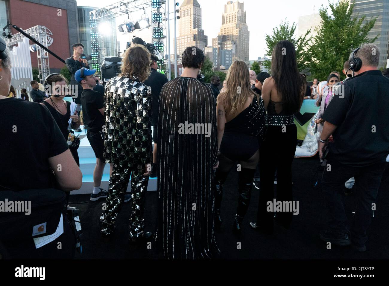 Newark, New Jersey, USA. 28th Aug, 2022. MANESKIN appears before the ...