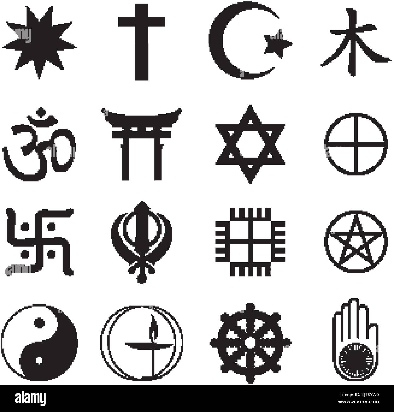 World religion symbols concept illustration Stock Vector Image & Art ...