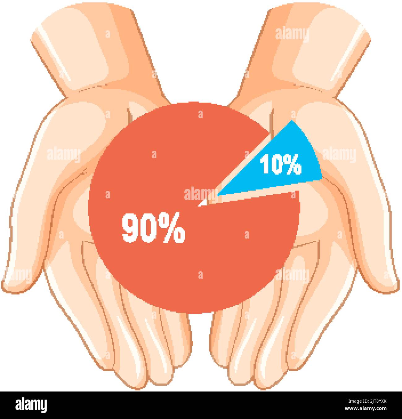Percent in Circle Graph illustration Stock Vector Image & Art - Alamy