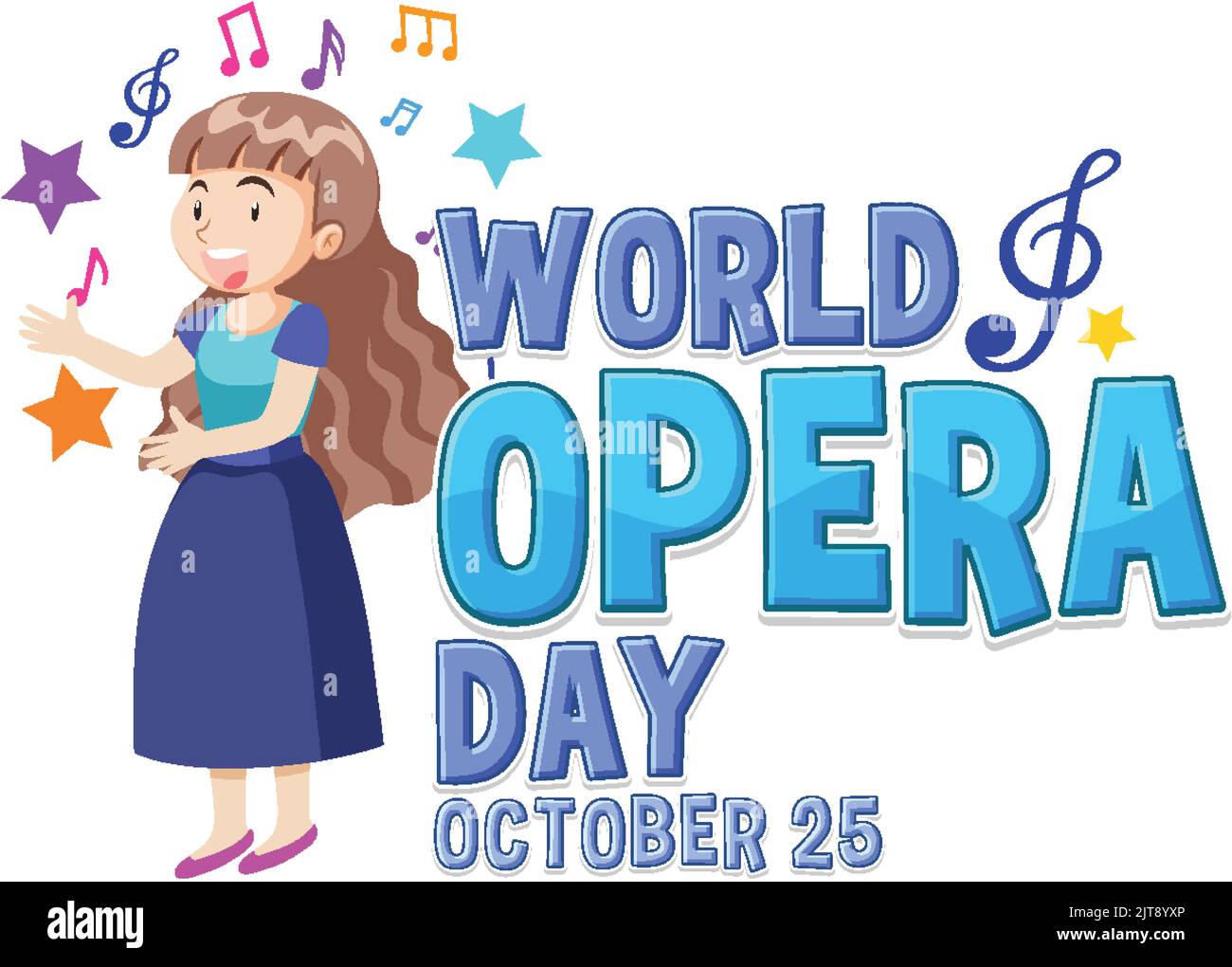 World Opera Day Banner Concept Vector illustration Stock Vector Image ...